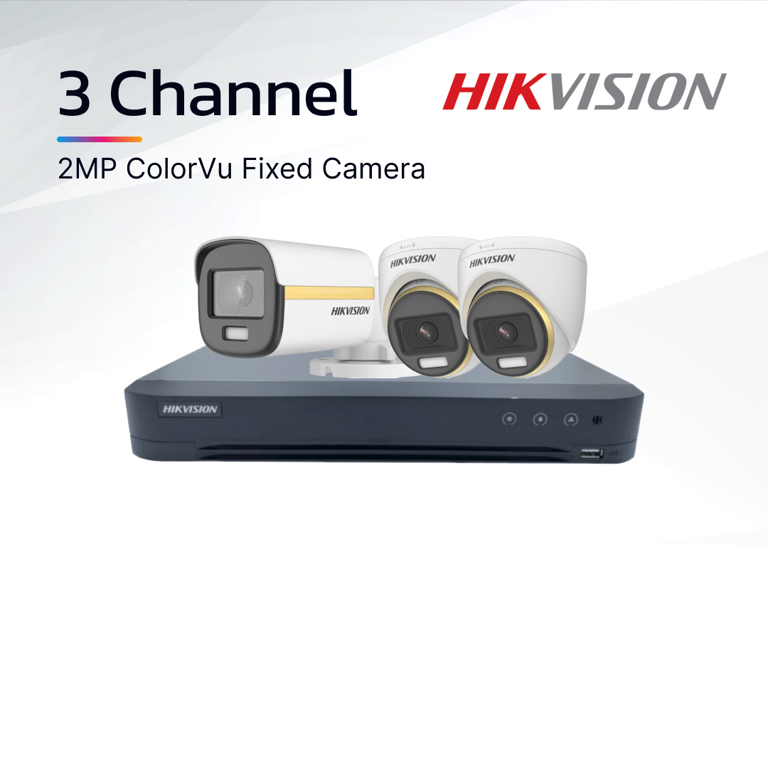 Paket 3 Channel HikVision ColorVu | Nuansa CCTV