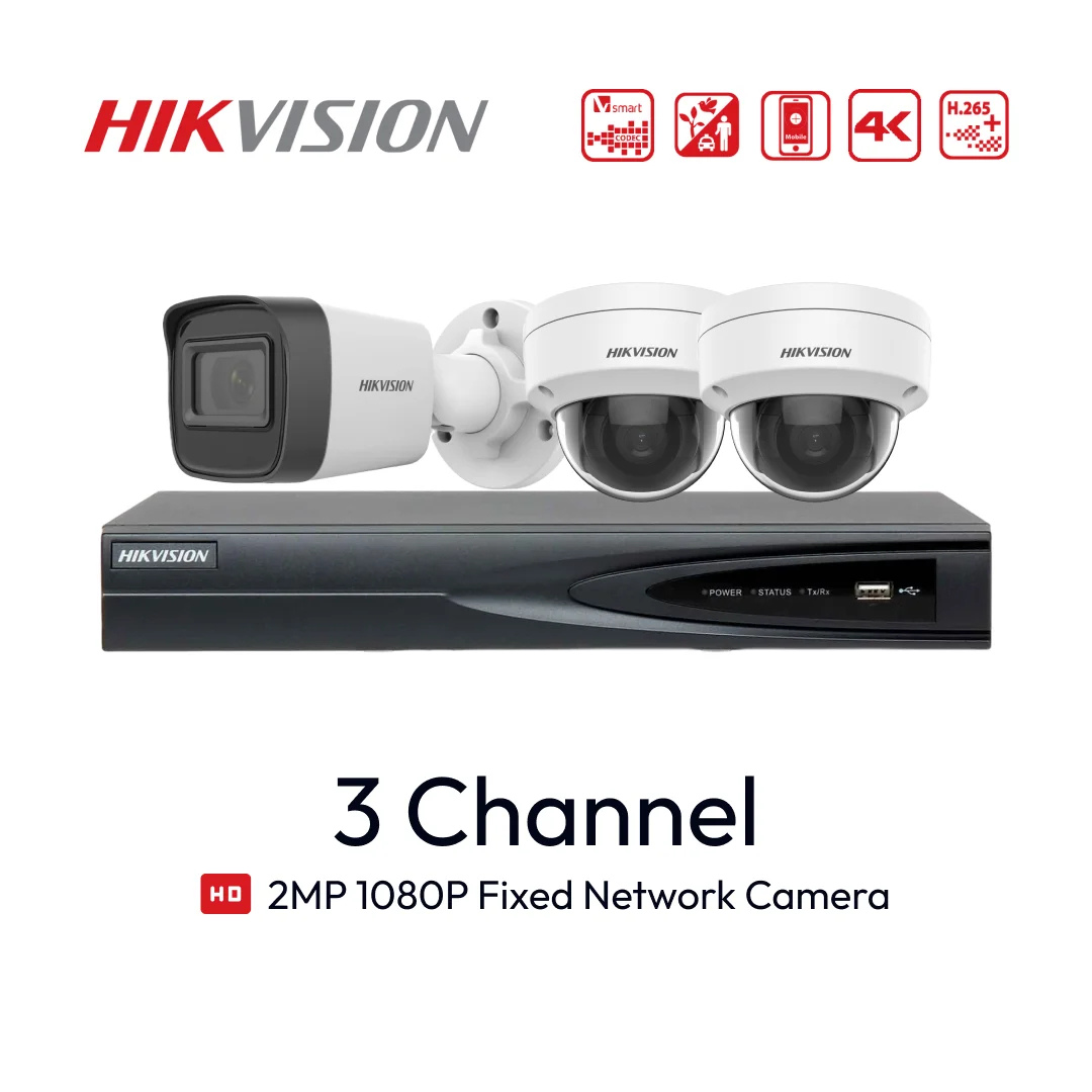 Paket 3 Channel HikVision IP-Cam | Nuansa CCTV